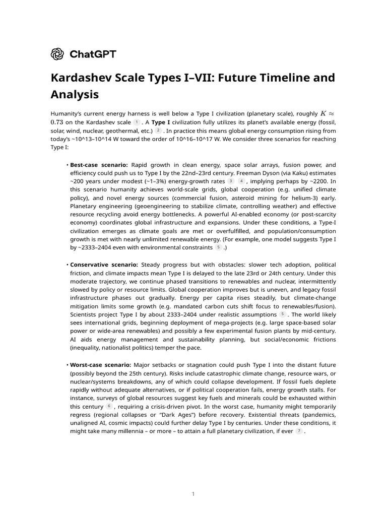 Kardashev Scale: Types I-VII Timeline | PDF | Universe | Black Hole