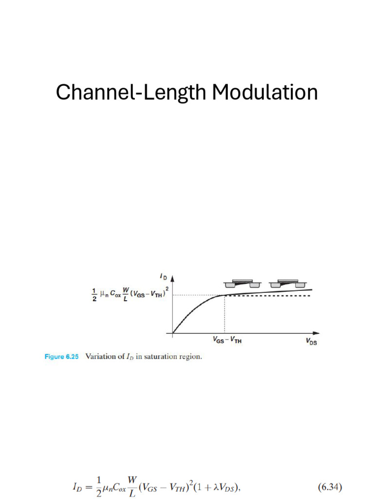 Channel-Length Modulation, Transconductance and Small Signal | PDF