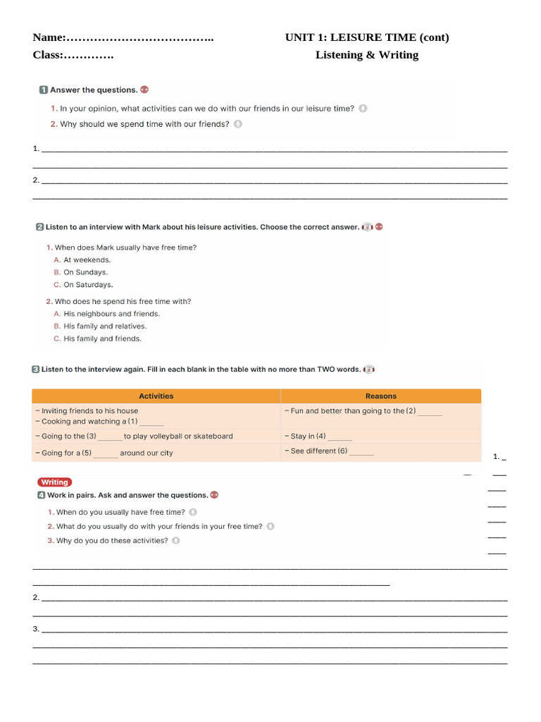 Listening and Writing | PDF