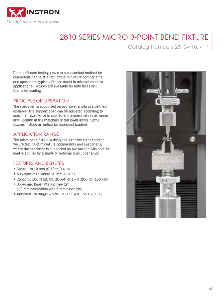 2810 Series Micro 3 Point Bend | PDF | Mechanical Engineering