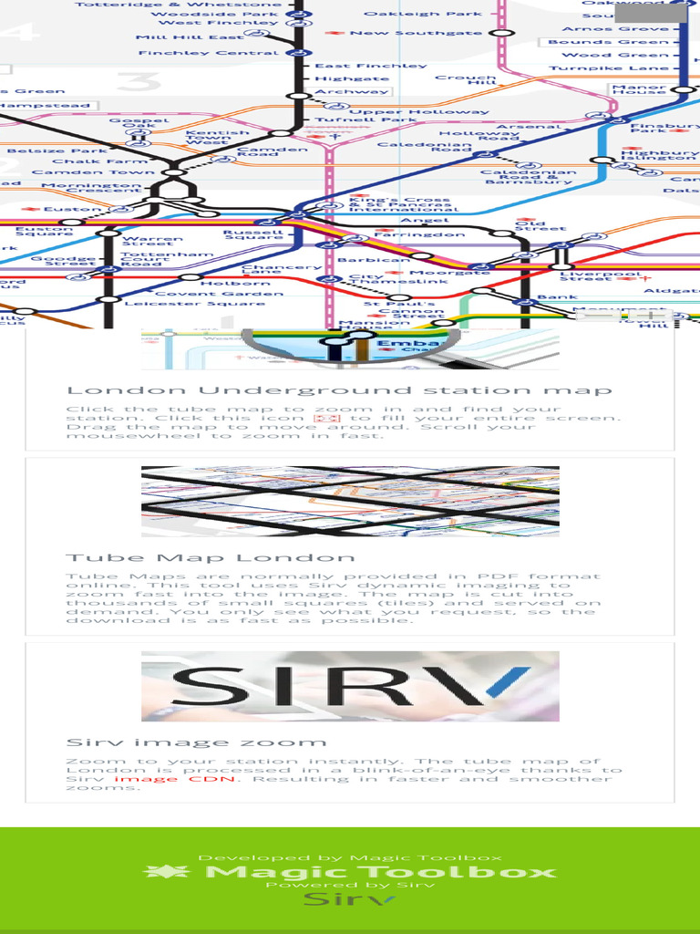 Tube Map London - Underground Metro Map | PDF