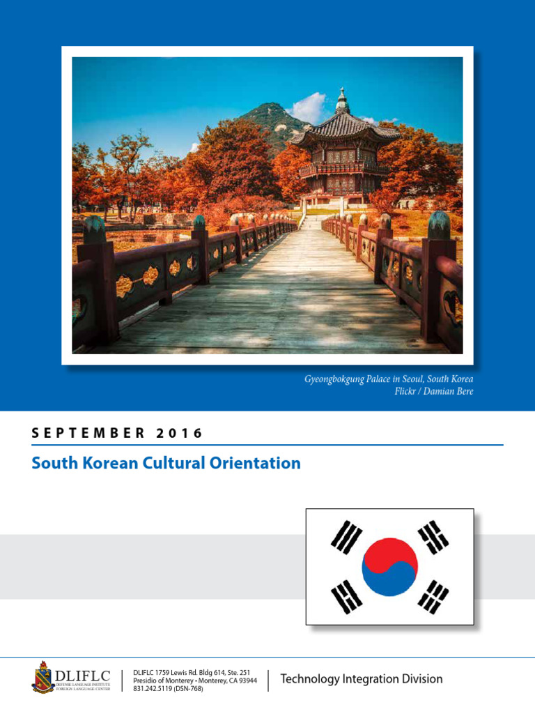 South Korean Cultural Orientation Guide | PDF | South Korea | World ...