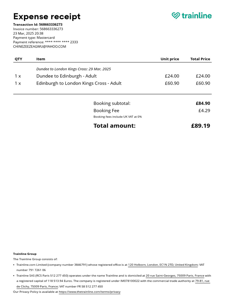 Expense Receipt | PDF