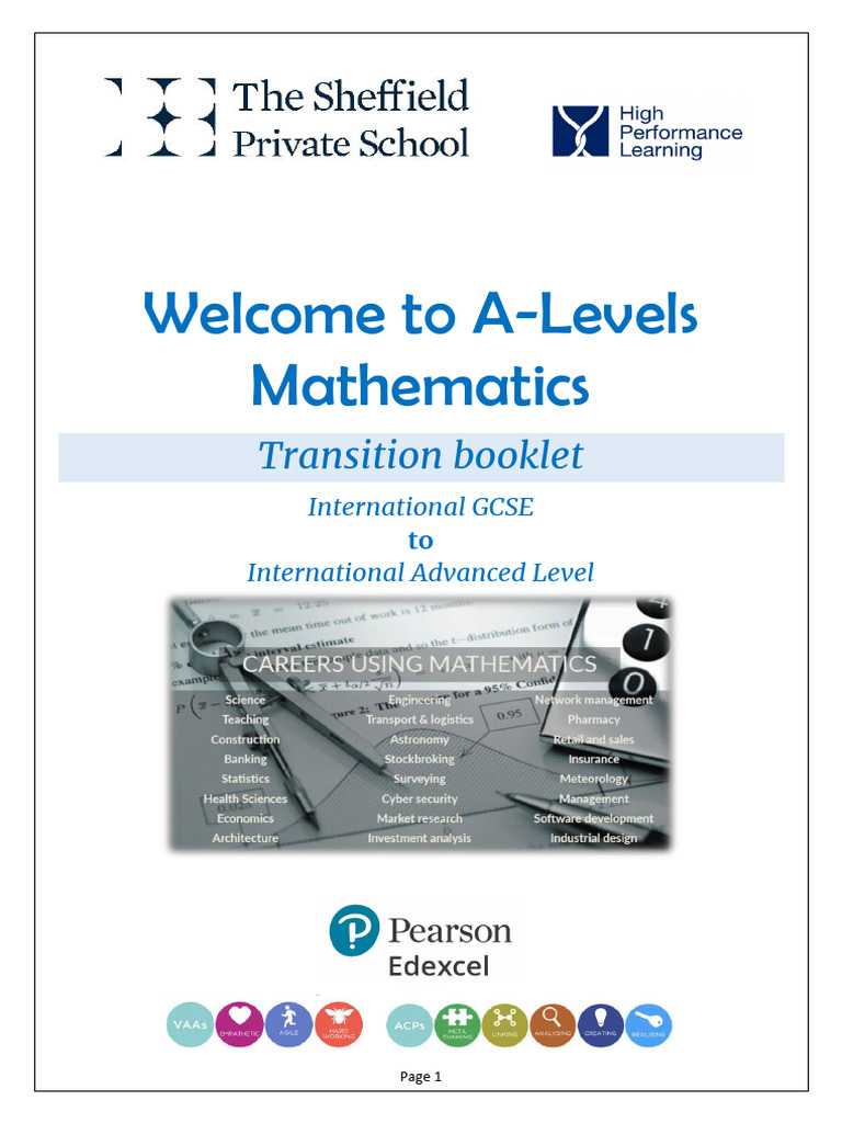 Mathematics - Transition Booklet | PDF | Quadratic Equation | Equations