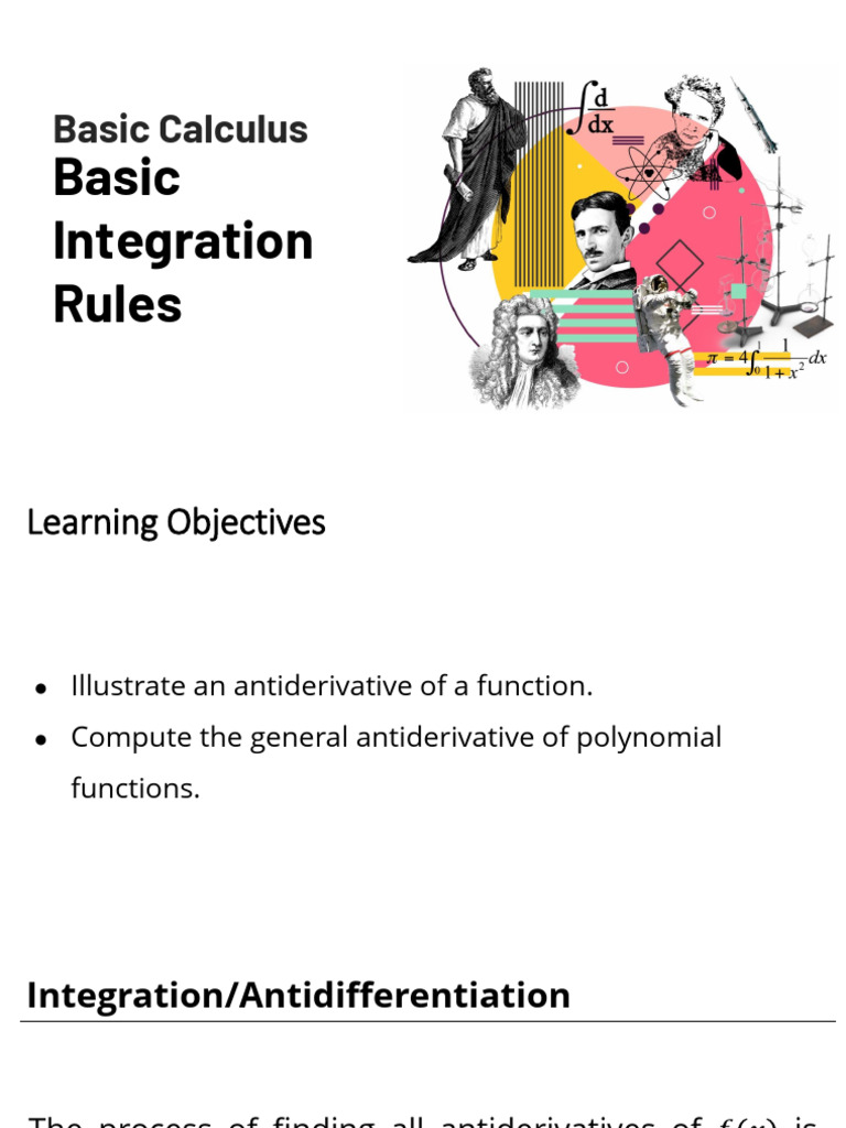 Topic 9 Basic Integration Rules | PDF | Integral | Mathematical Analysis