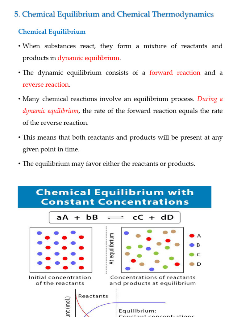 Chemical Equilibrium and Thermodynamics Guide | PDF | Chemical ...