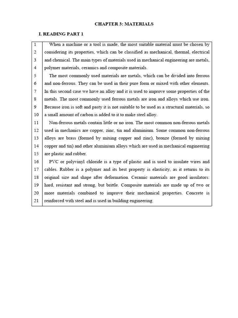 Chapter 3 - Reading Part 1 | PDF