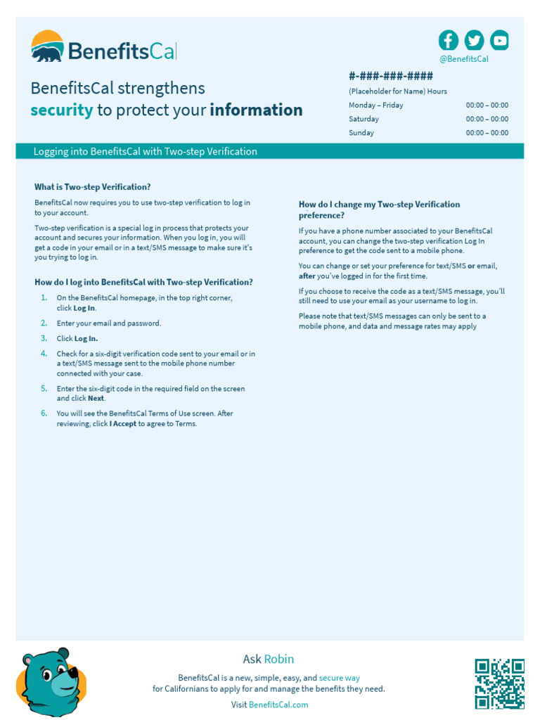BenefitsCal Two-Step Verification Guide | PDF | Cyberspace | Computing