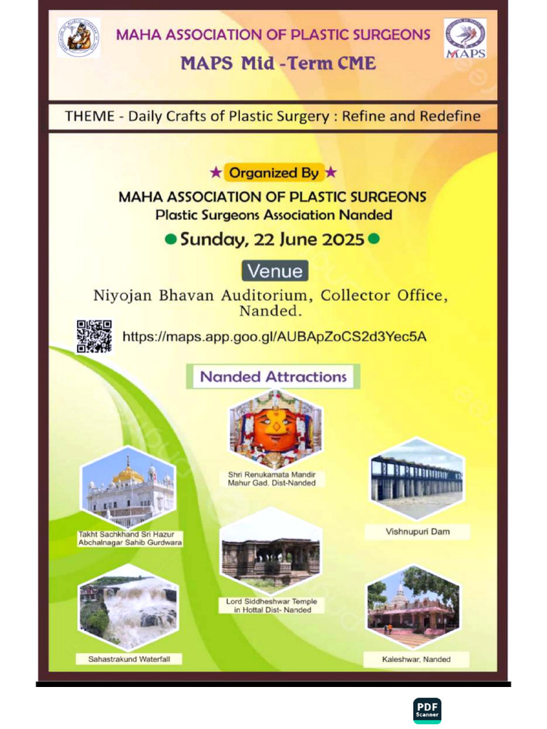 MAPS Plastic Surgery Mid-Term CME 2025, Nanded | PDF
