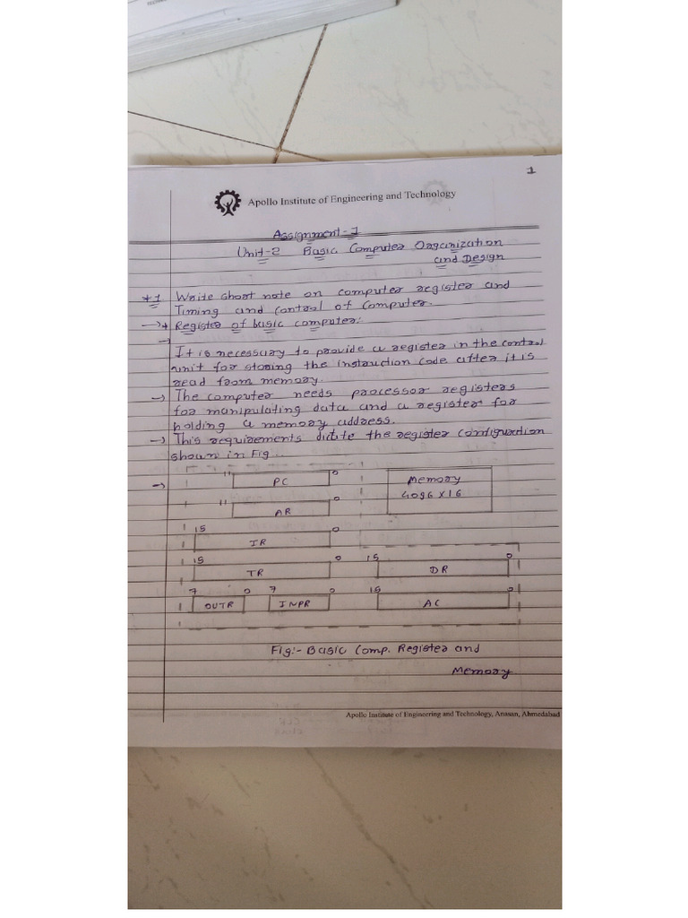 COA Assignment 1 (Unit 2) | PDF