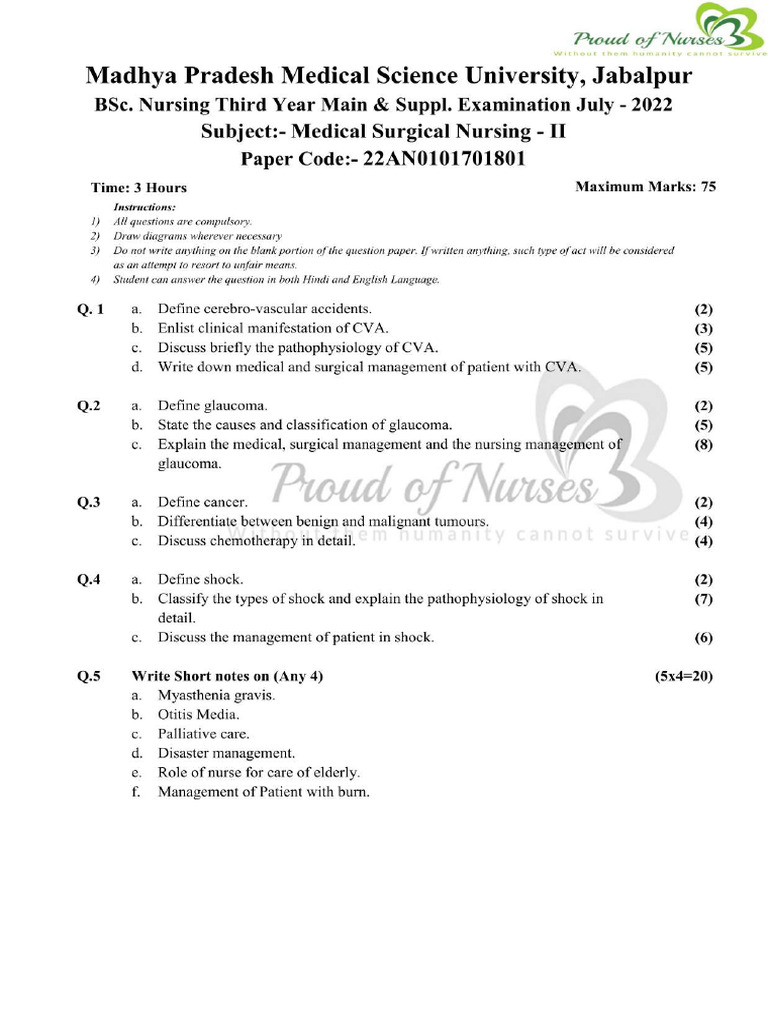 Mpmsu 2022 b.sc2nd MSN II @proud | PDF