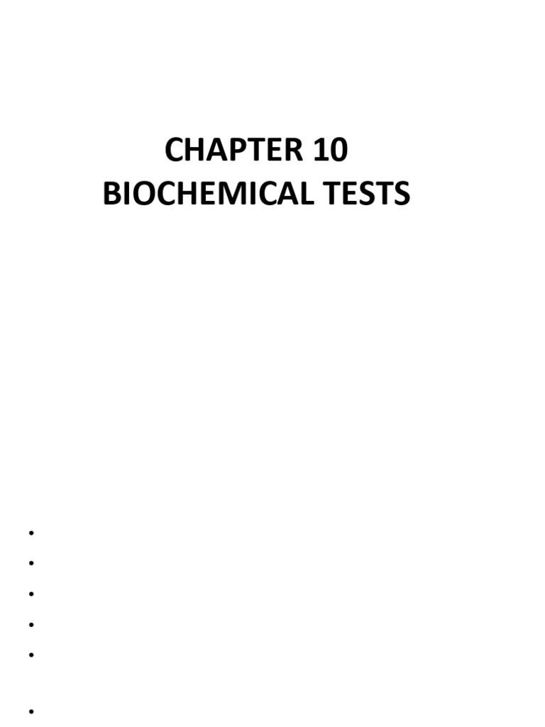 Chapter 11 Biochemical Tests | PDF | Catalase | Microbiology