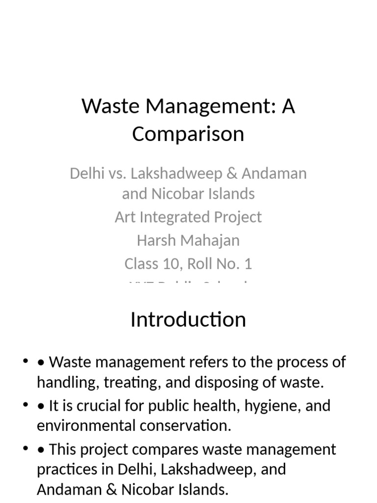 Waste Management Comparison Project | PDF