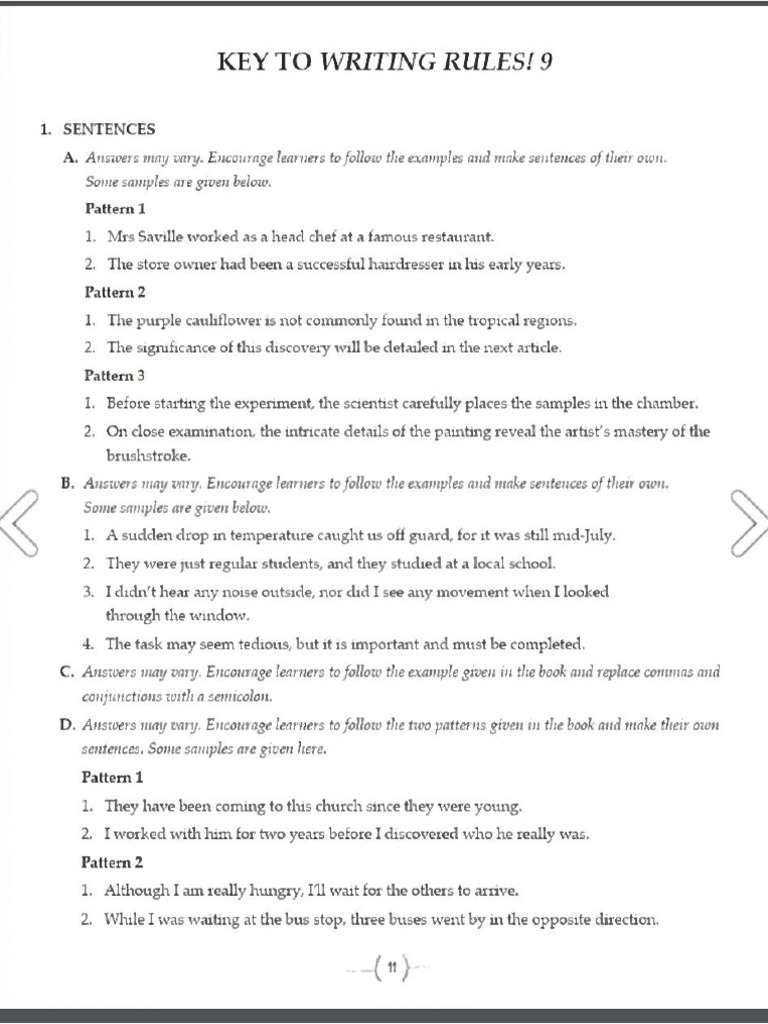 Writing Rules Class 9 | PDF
