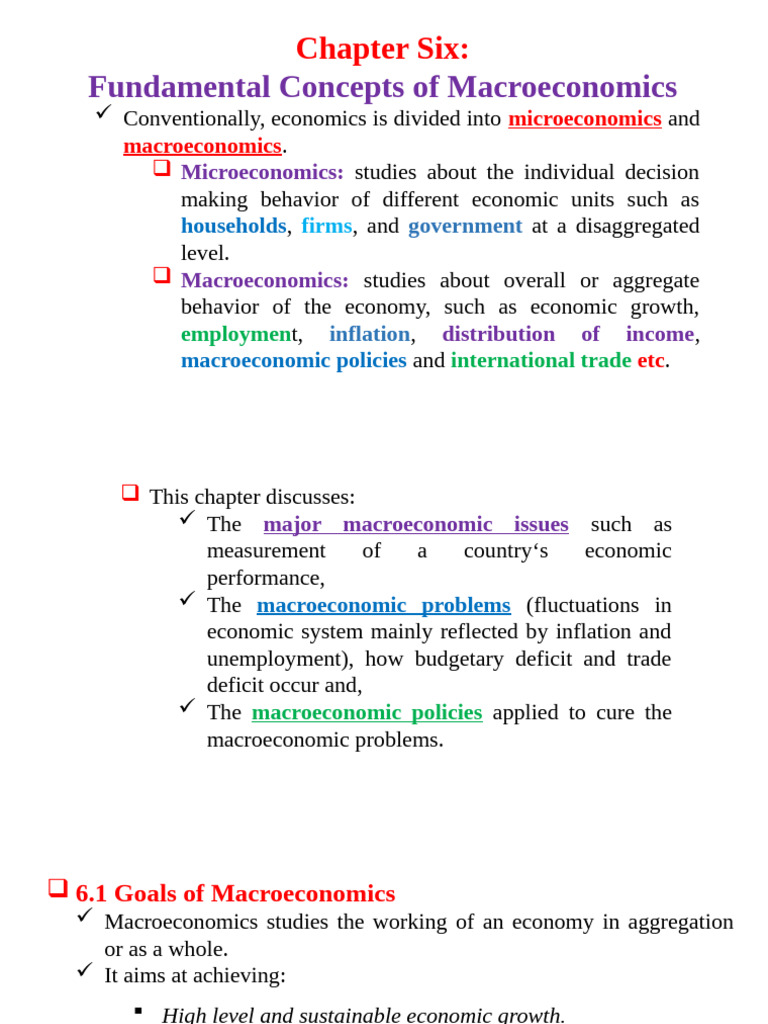 Macroeconomics: Key Concepts Explained | PDF | Fiscal Policy | Macroeconomics
