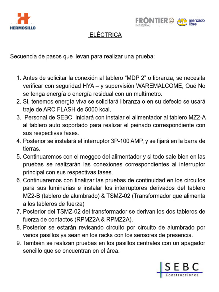 Pasos de Libranza Eléctrico. | PDF