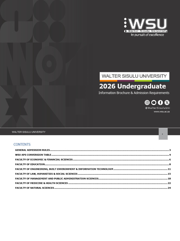WSU 2026 Undergraduate Admission Guide | PDF | Bachelor's Degree ...