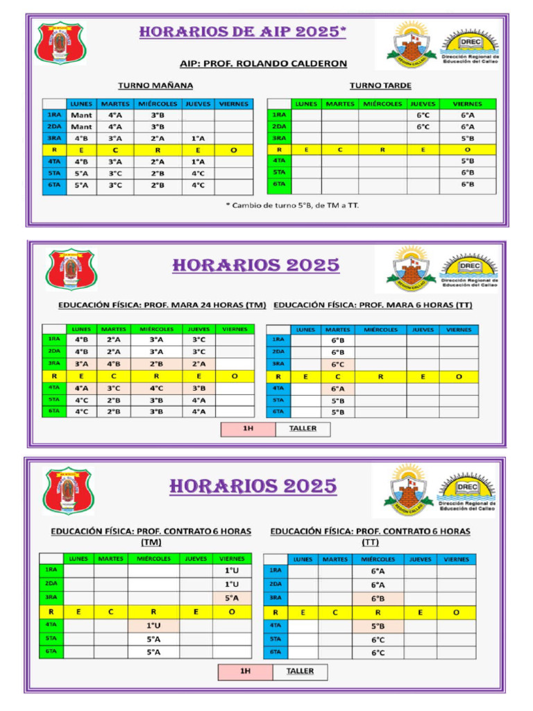 Horario Aip | PDF