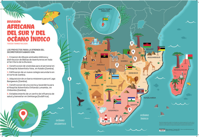 Mapa Misionero 2025 t3 | PDF | Zambia | África