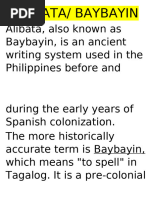 Understanding Alibata Writing System | PDF | Alphabet | Languages