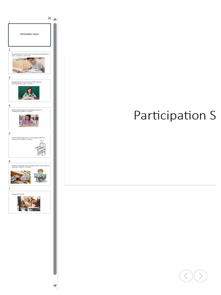 Participation Score Guidelines | PDF