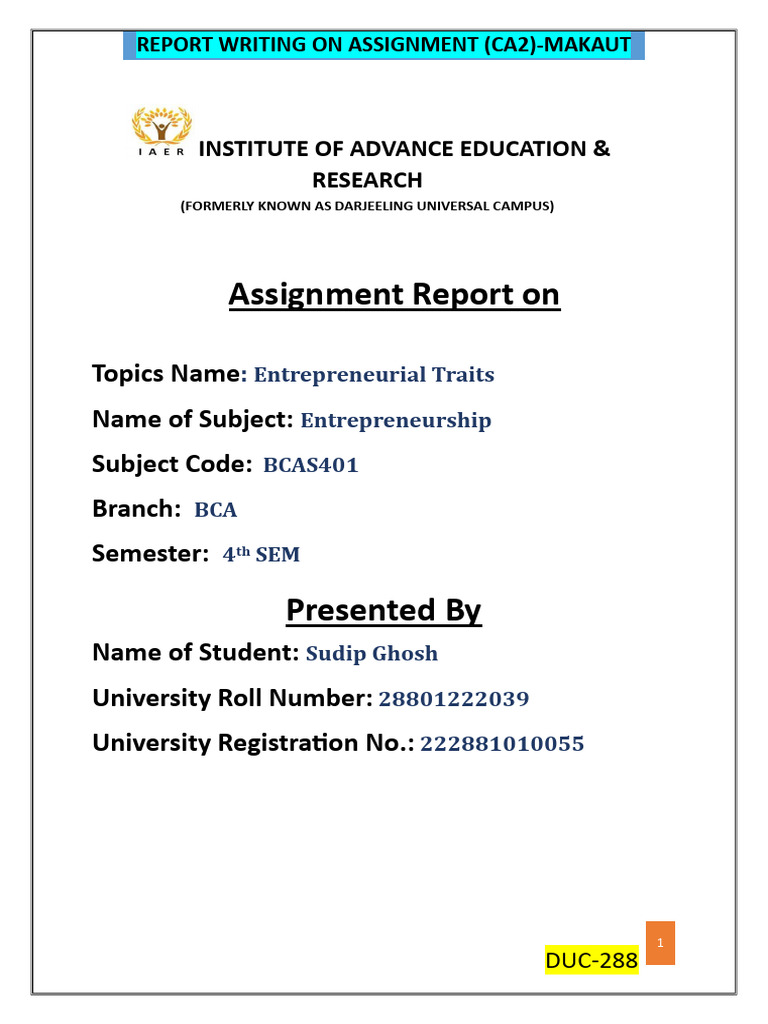 Sudip Ghosh Entrepreneurship | PDF | Entrepreneurship | Leadership