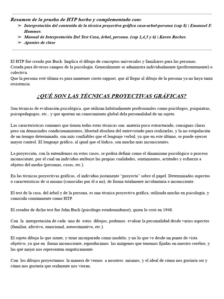 Resumen HTP | PDF | Color | Sicología