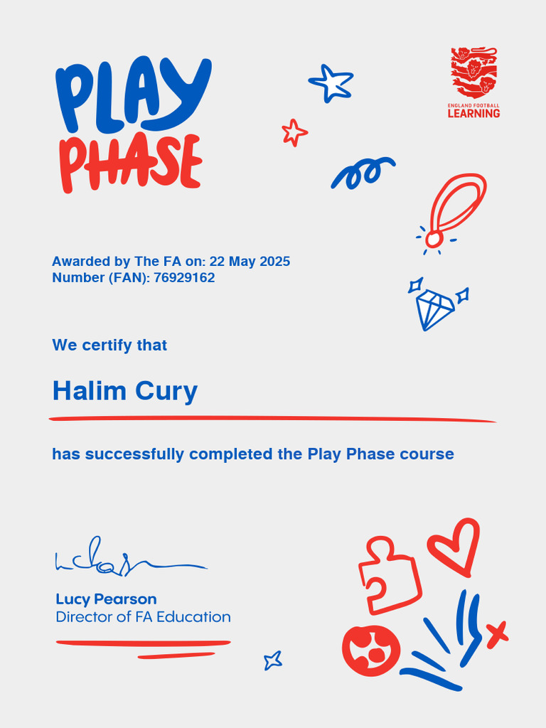 Play Phase-Certificate 80180 | PDF