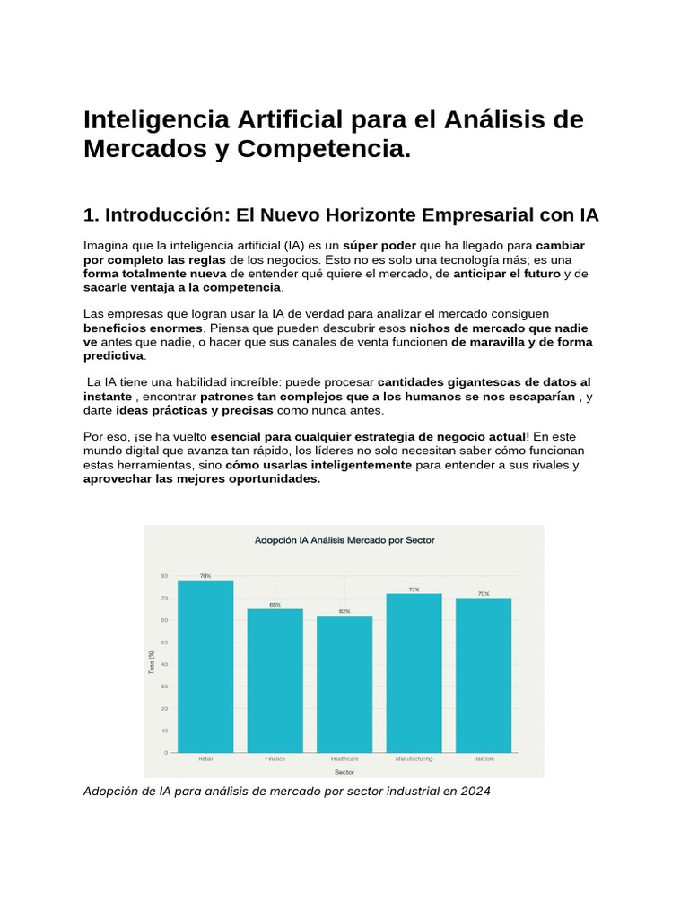 Tema 1 Inteligencia Artificial para El Análisis de Mercados y Competencia. | PDF | Inteligencia ...