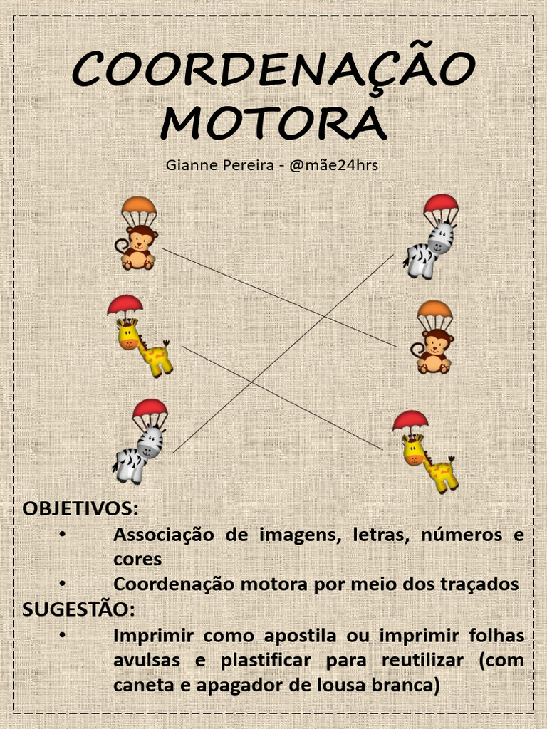Atividades de Traçado para Coordenação Motora | PDF