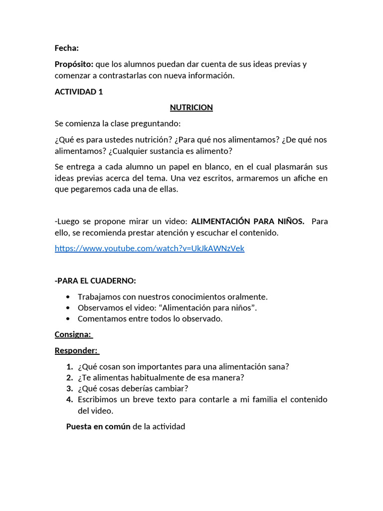 Planif Naturales 7 | PDF | Nutrición | Dieta y nutrición