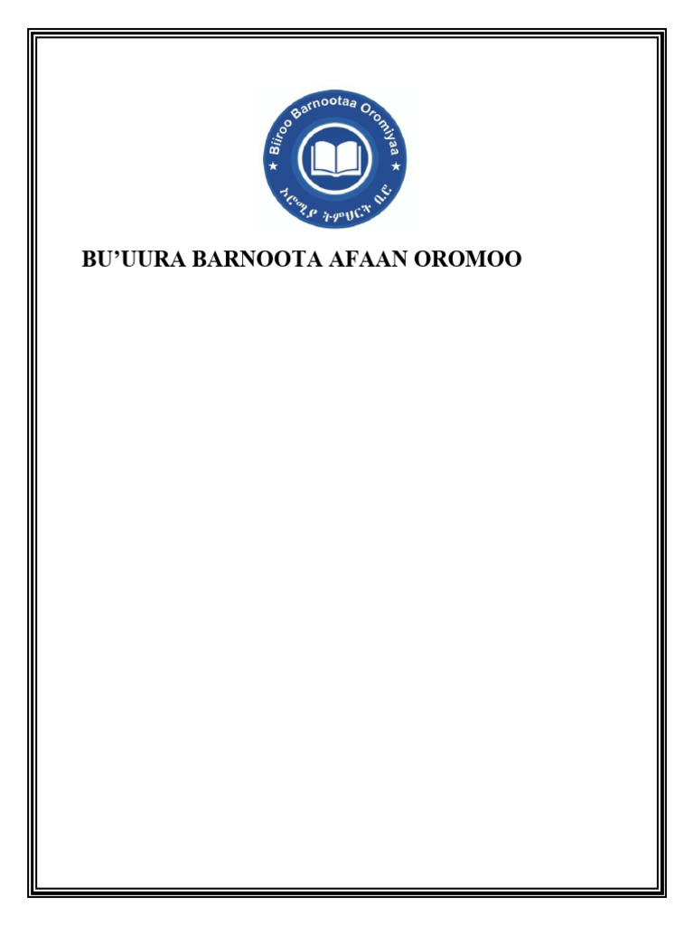 Basic Afan Oromo II (FrED 1022) Final Module | PDF