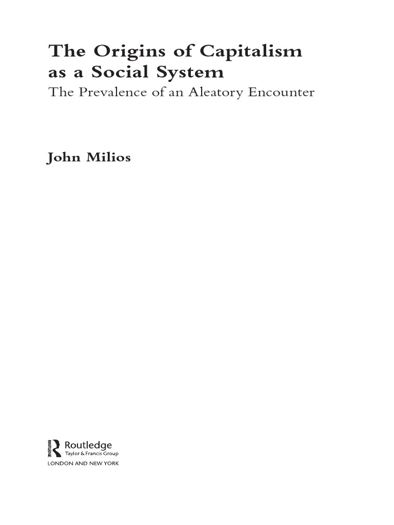 Milios - The Origins of Capitalism As A Social System | PDF ...