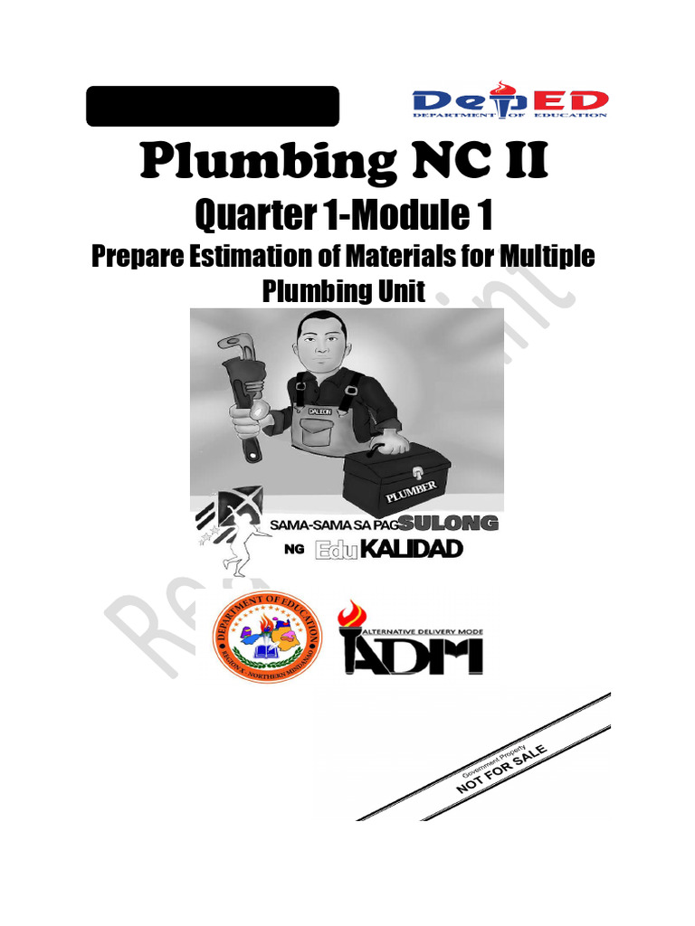 Plumbing NC2-G12 q1 Mod1 Prepareestimationofmaterials v5 | PDF | Pipe (Fluid Conveyance) | Storm ...