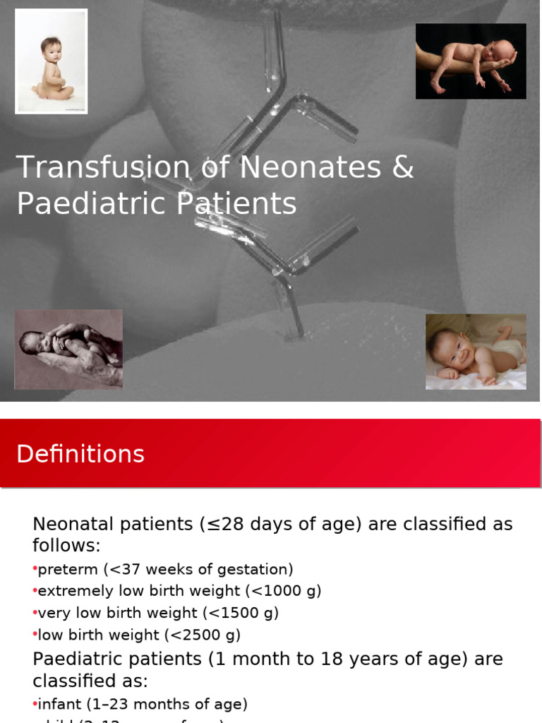 Paediatric Transfusion Kupang 2016 | PDF | Blood Transfusion | Clinical ...
