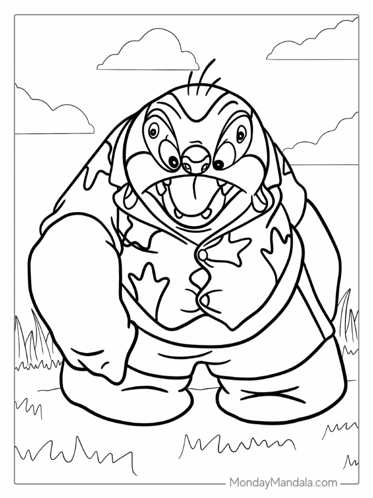 Jumba Jookiba Alien Character Coloring Sheet | PDF