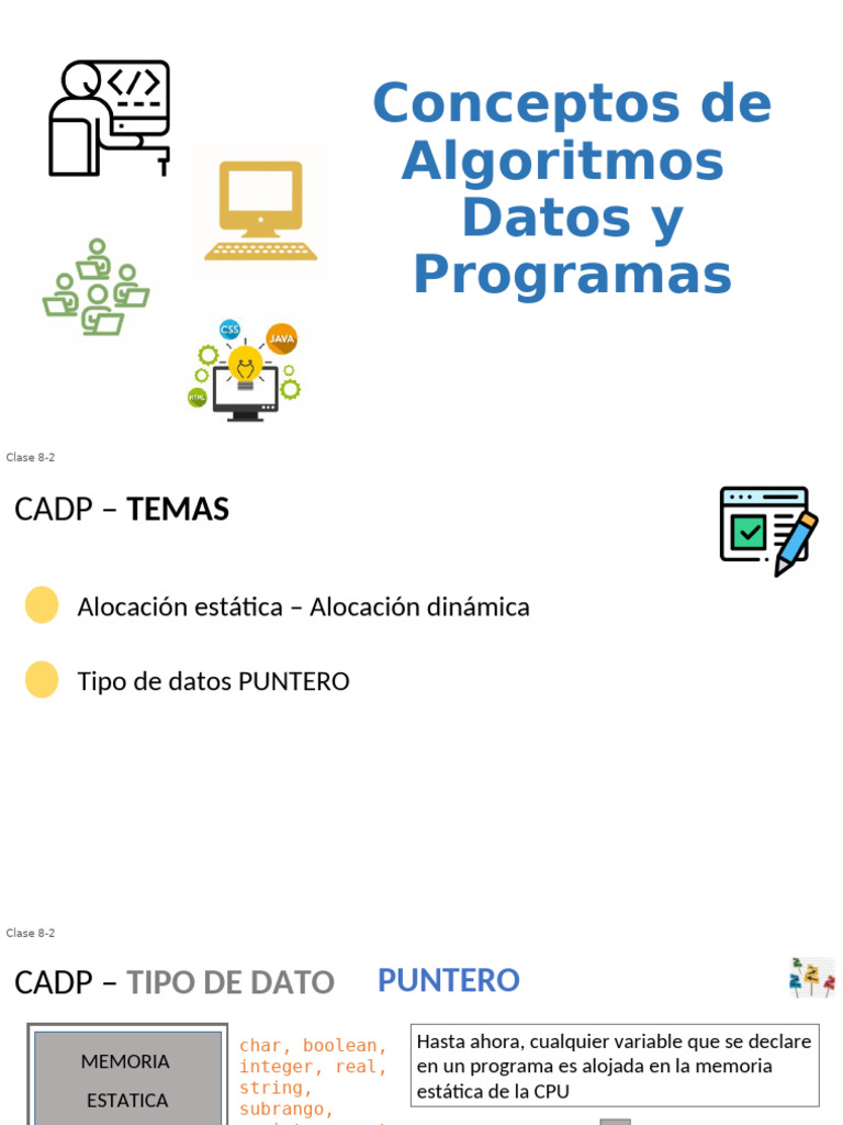 Teoria8 2 Tipo de Dato Puntero | PDF | Puntero (Programación de computadora) | Variable ...