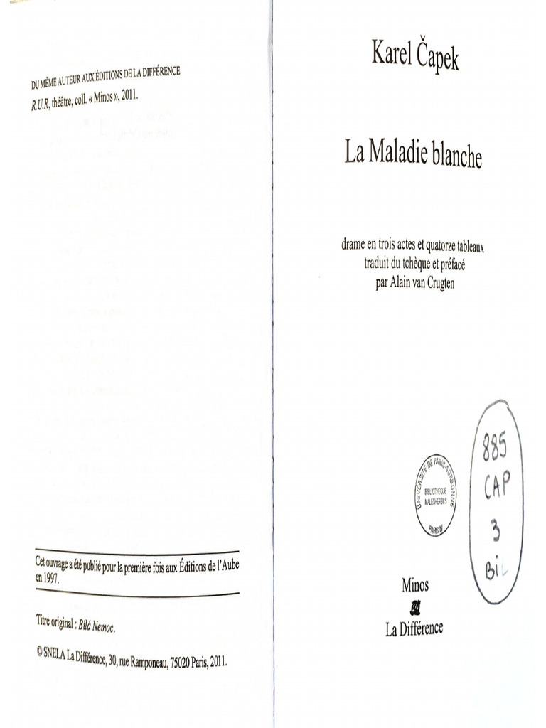 Karel C Apek - Bi La Nemoc | PDF