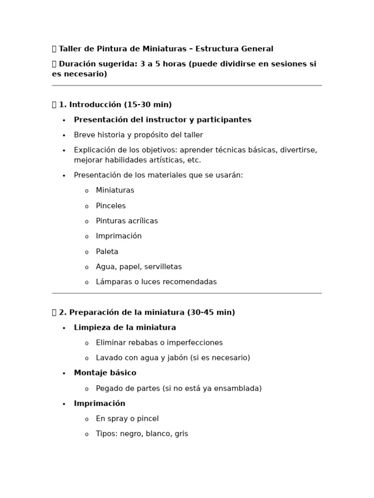 ? Taller de Pintura de Miniaturas | PDF | Pinturas | Pintar