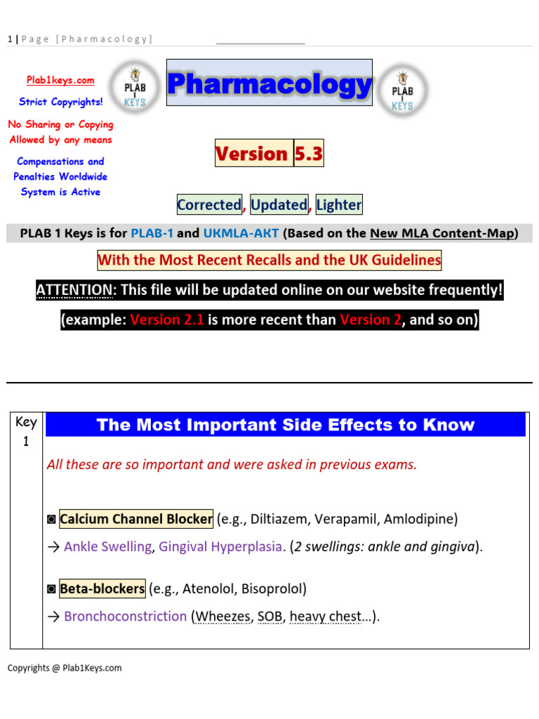 Pharmacology 5.3 (Medicalstudyzone - Com) | PDF | Selective Serotonin Reuptake Inhibitor ...
