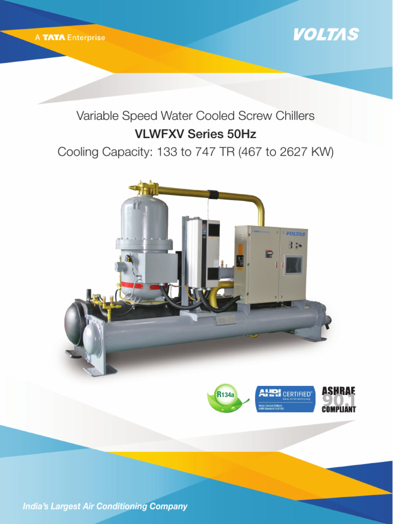 VLWFXV-Voltas Imported Water-Cooled Screw Chiller With VFD | PDF | Heat ...