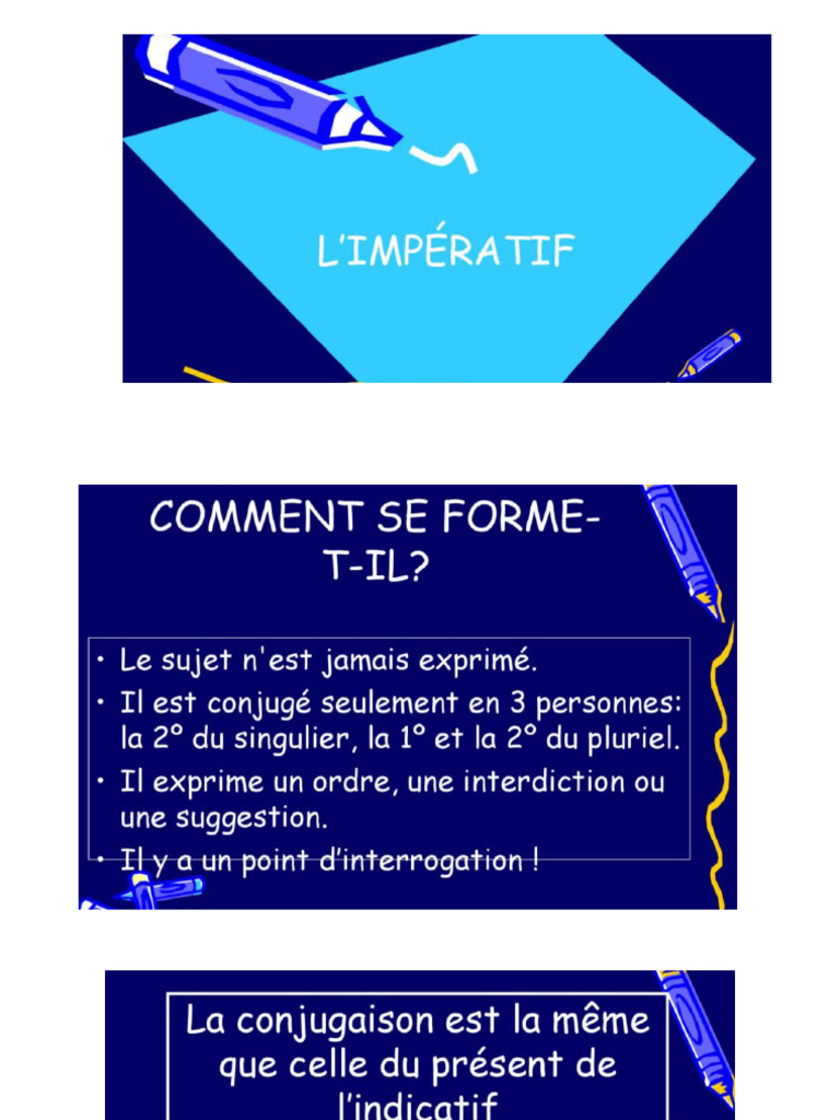 L'imperatif | PDF