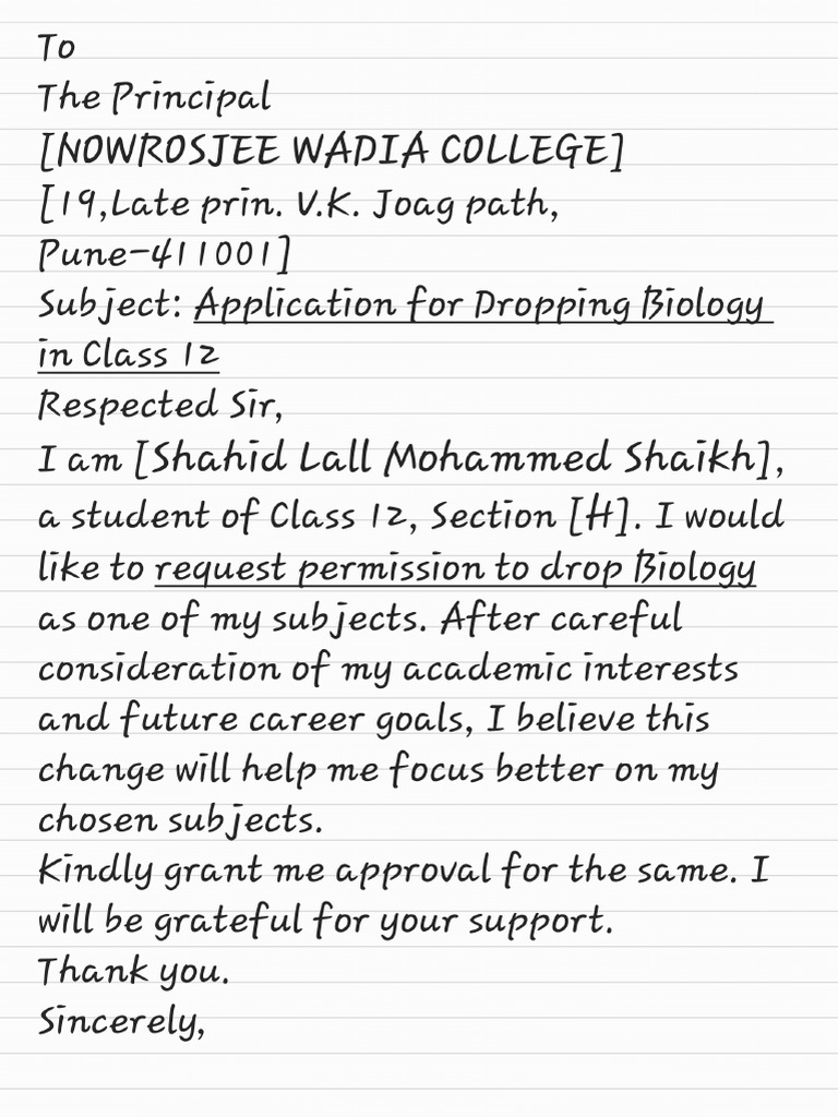 Application For Dropping Biology | PDF