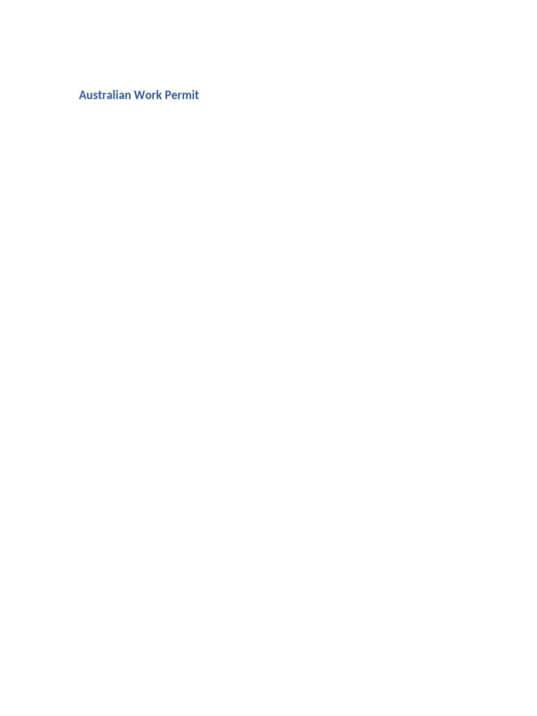 AUS Work Permit Document | PDF