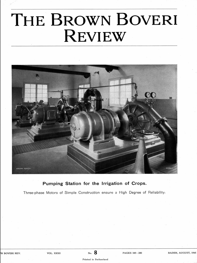 Brown Boveri Review: Irrigation Motors | PDF | Damping | Steady State