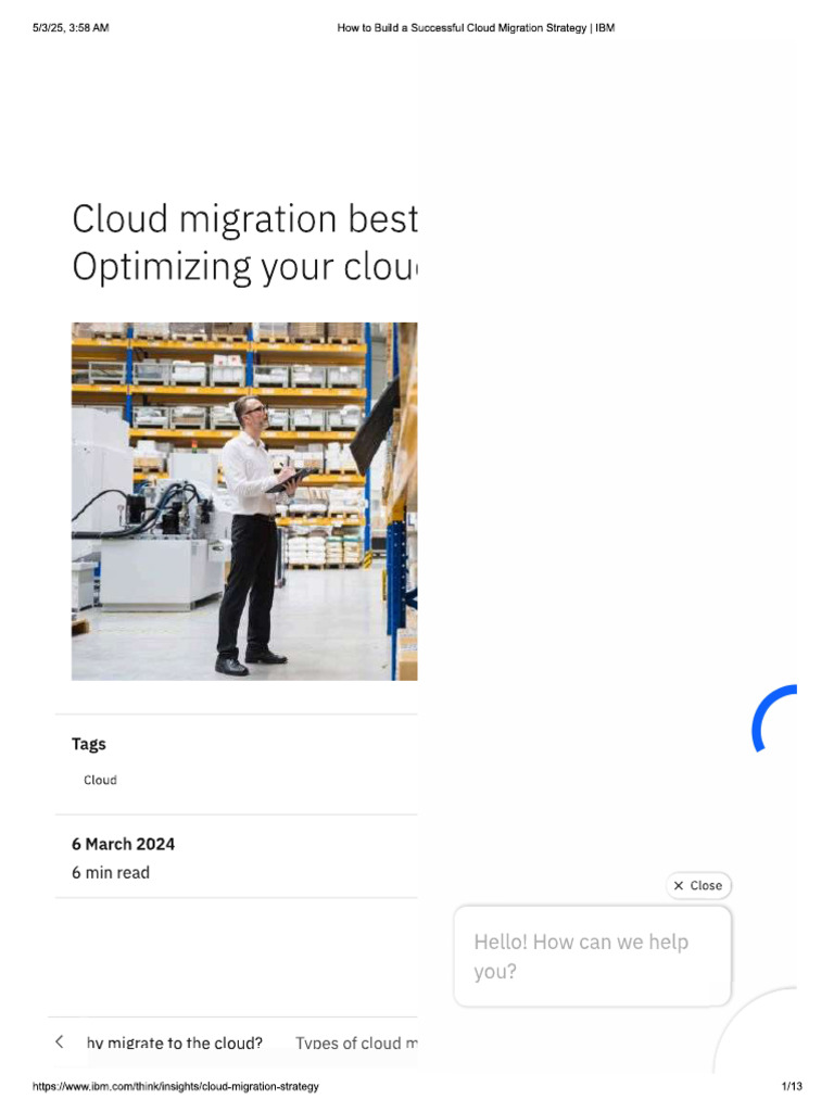 Cloud Migration Best Practices Optimizing Your Cloud Migration Strategy | PDF