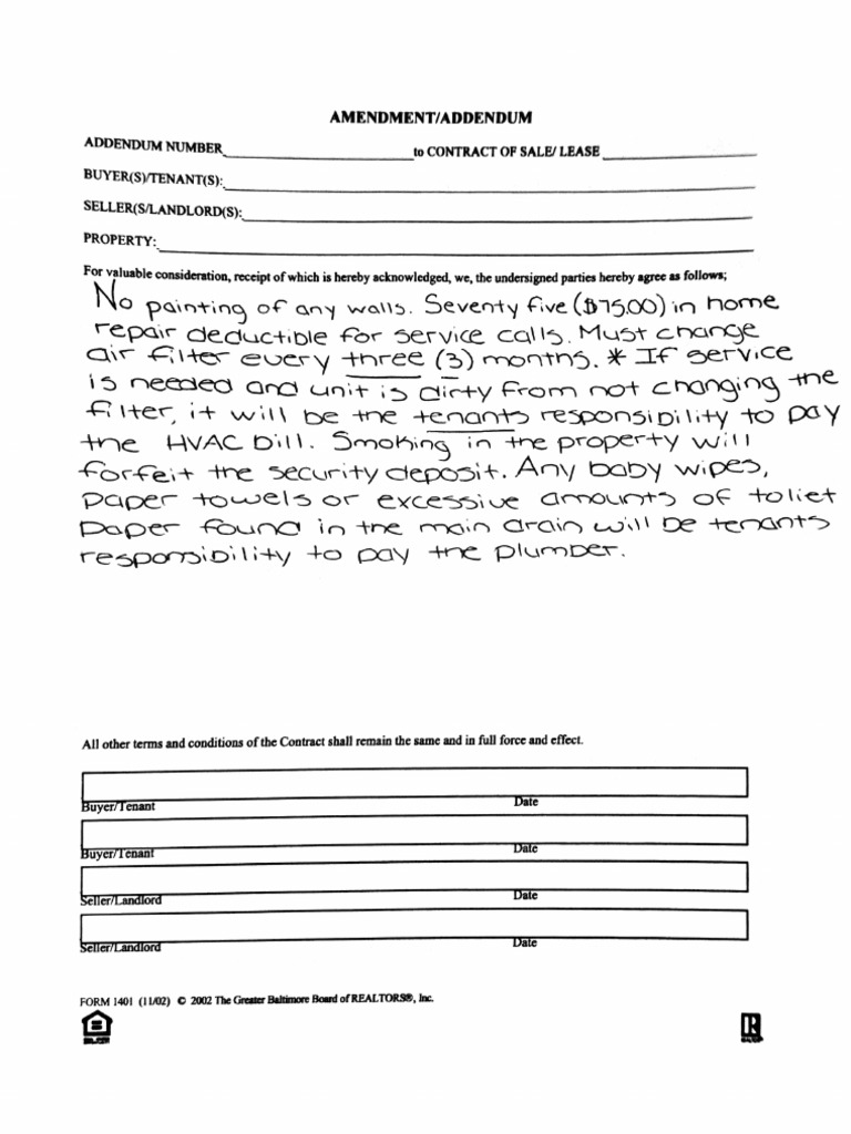 2024 Lease Addendum | PDF