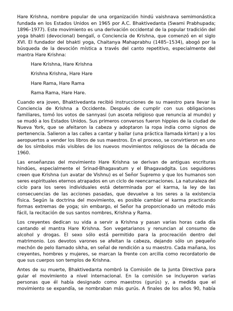 Secta Hare Krishna | PDF | Salvación | Cristo (título)