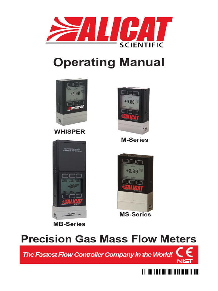 MB-Series Portable Mass Flow Meter Manual | PDF | Flow Measurement ...