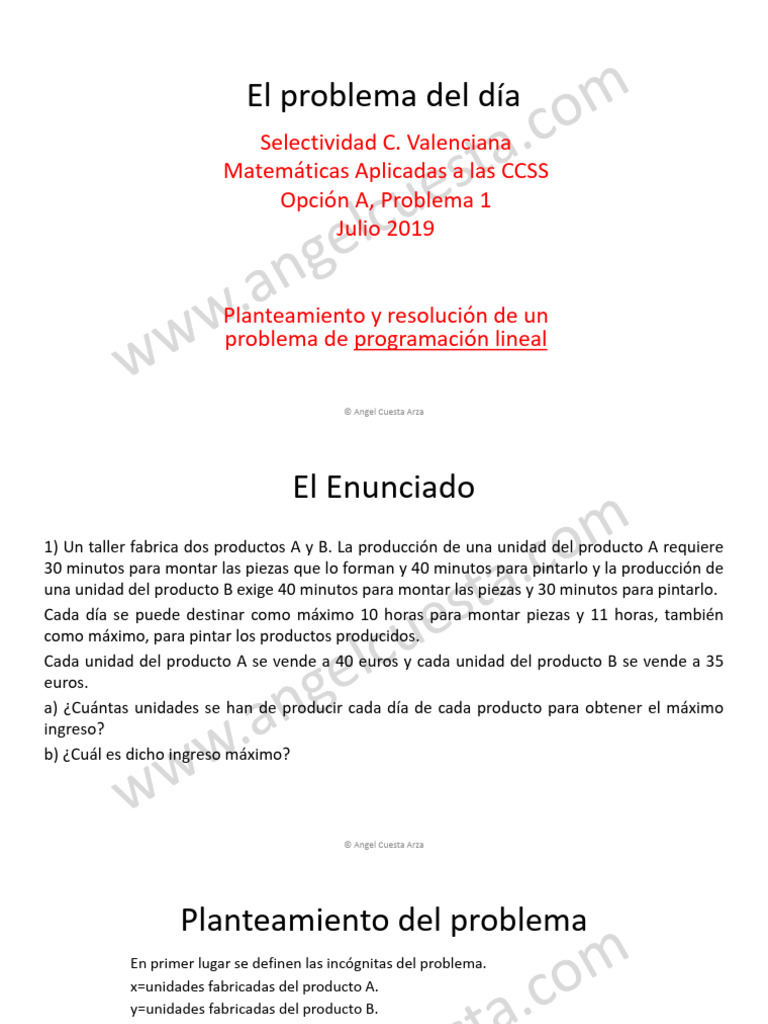 El Problema Del Día 1 | PDF | Análisis matemático | Matemáticas Aplicadas